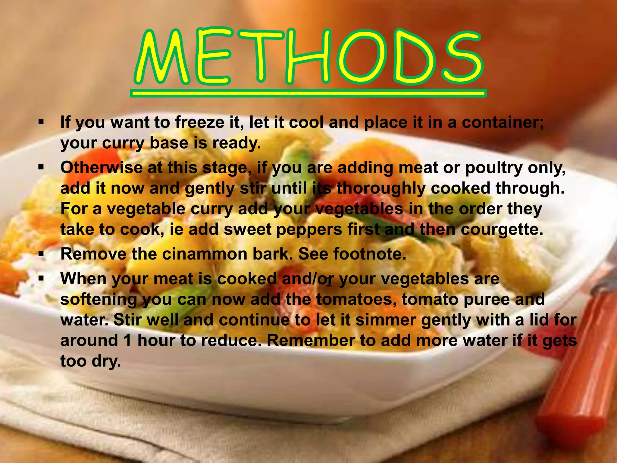 Homemade curry | PPTX