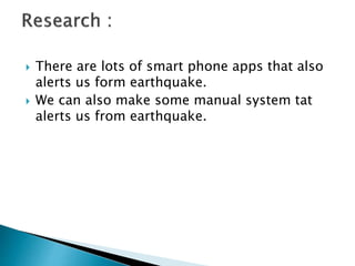 Homemade earthquake detector Sciecne Project | PPTX