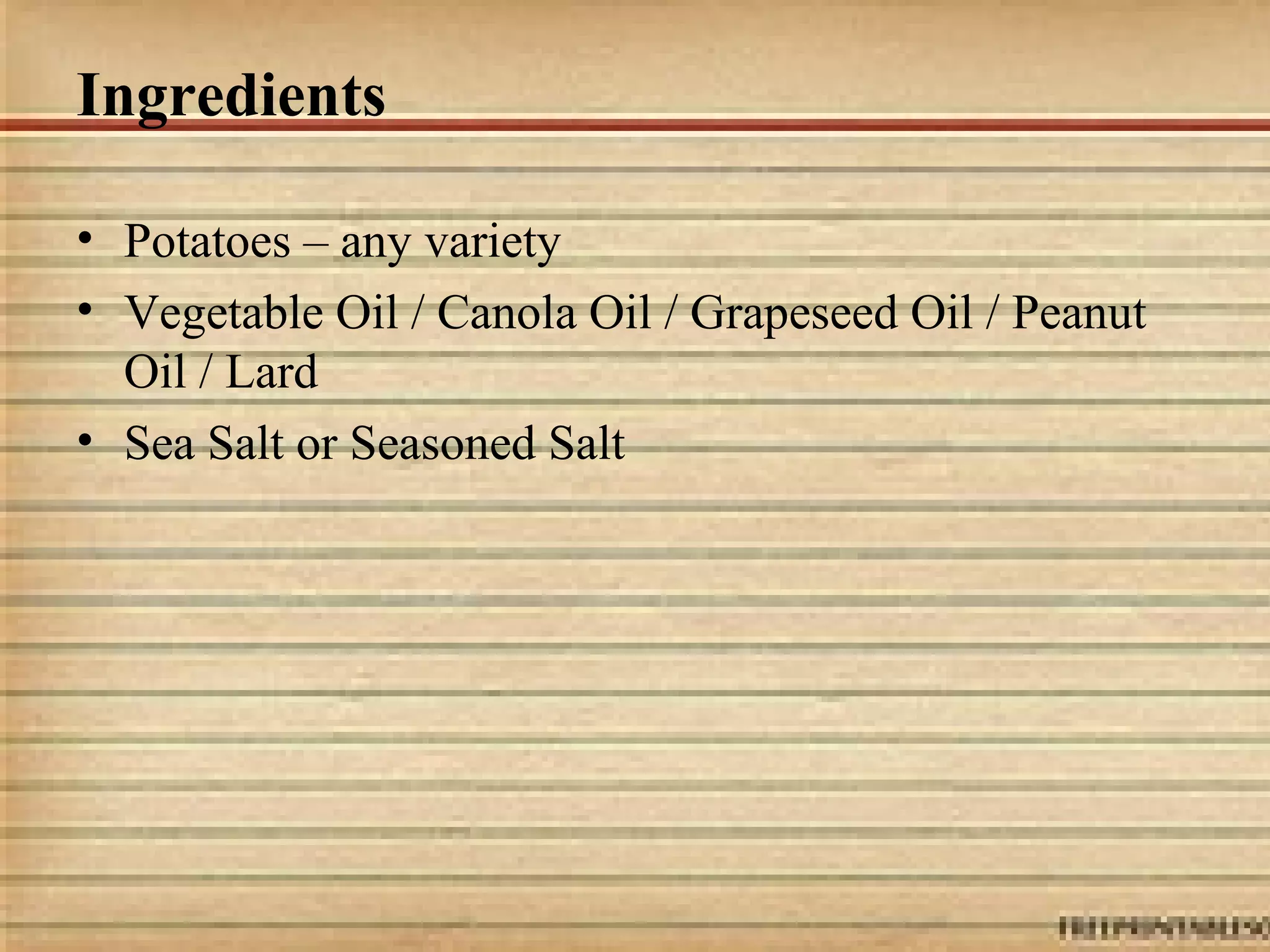 How To Make Homemade Potato Chips | PDF