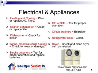 Home Maintenance Plan | PPT