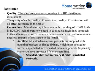 Homemation - HDMI & HDBaseT™ | PPT | Home Entertainment Systems | Consumer Electronics