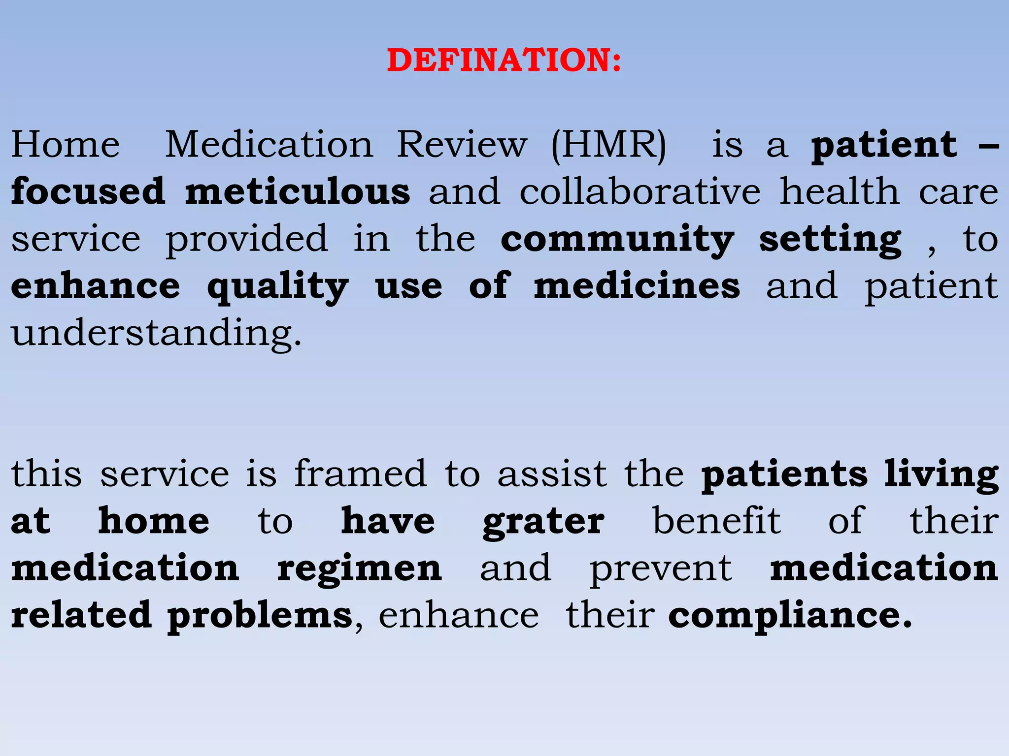 HOME MEDICATION REVIEW FOR PHARM D STUDENTS.ppt