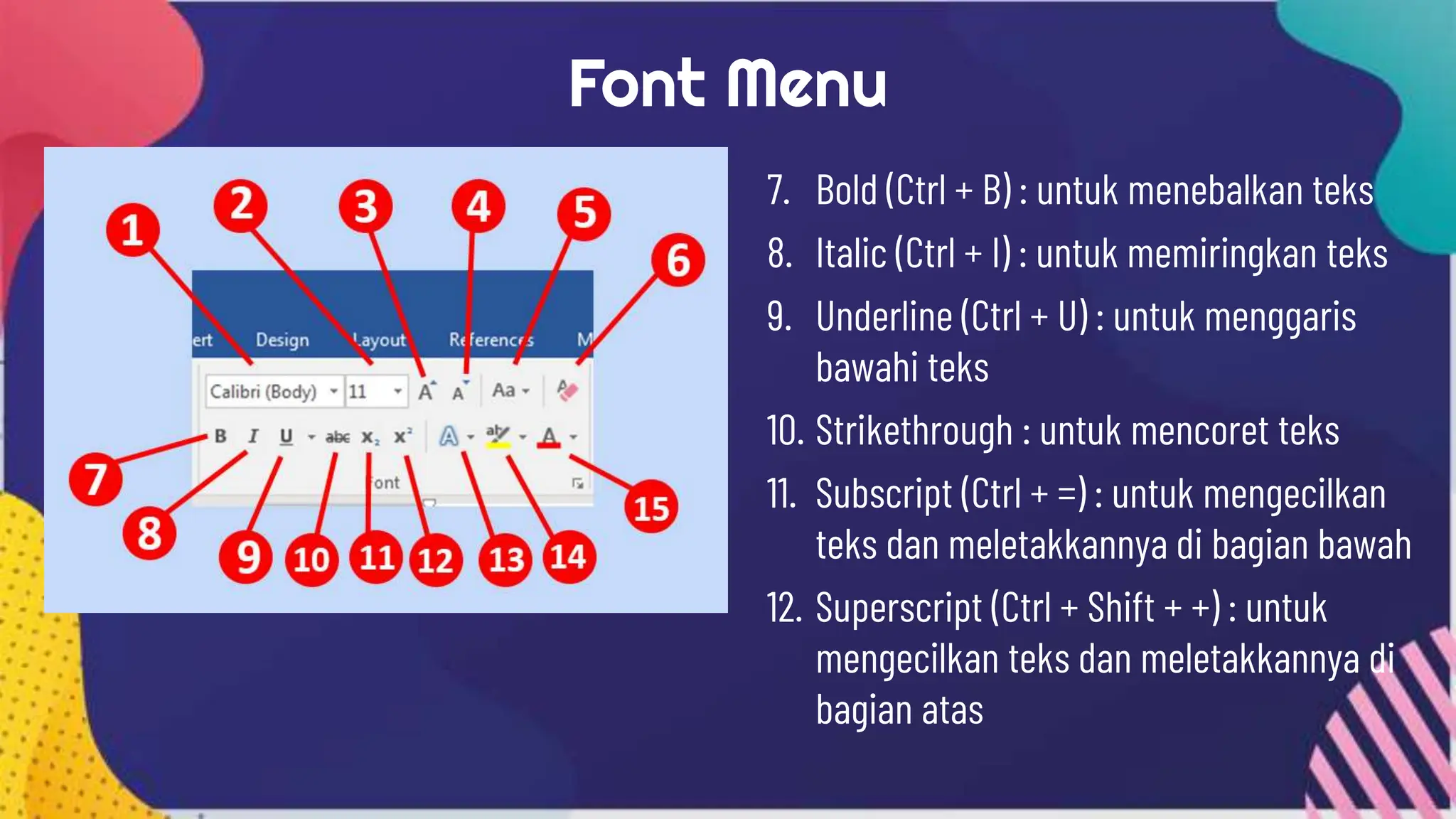 Home Menu Word - Informatika Home Menu word | PPTX