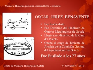 Getafe. 4 víctimas de la represión franquista | PPT