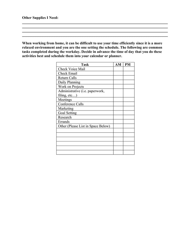 Home office checklist | PDF