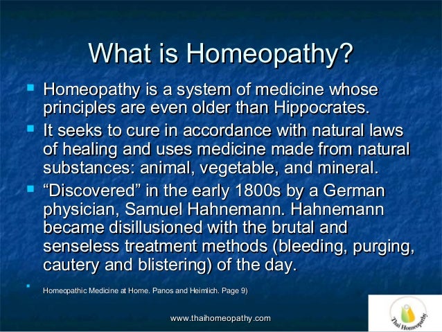 HOMEOPATHIC MEDICINE