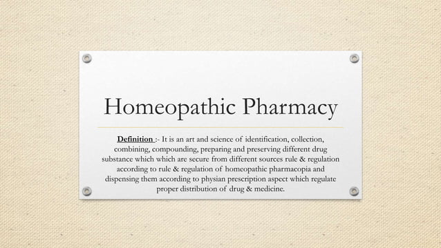 Homeopathic Pharmacy.pptx | Pharmaceutical Drugs | Medical Health