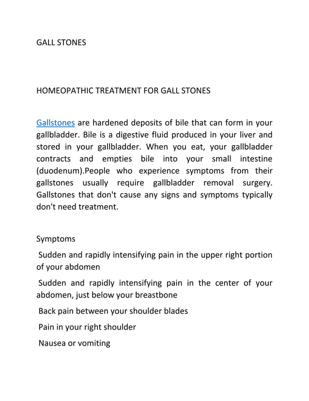 Gall stone treatment in Ahmedabad ...... | DOCX