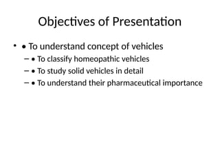 Comprehensive Overview of Homeopathic Vehicles: Solid and Liquid Forms ...