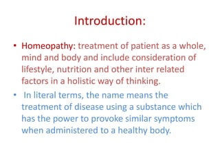 Homeopathy | PPTX