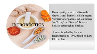 Homeopathy - An Alternative cure medicine | PPTX