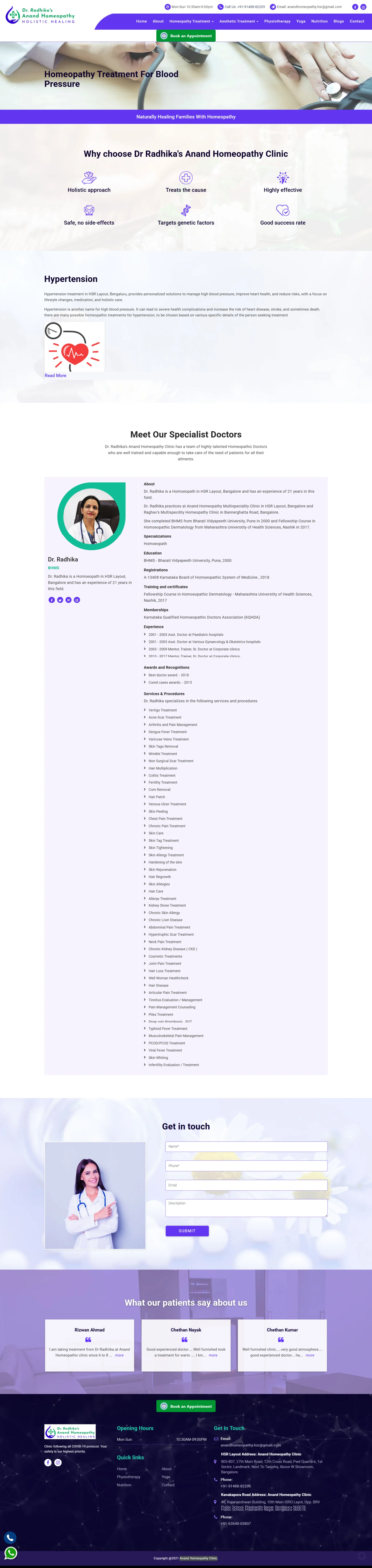 Homeopathy Treatment for Blood Pressure in HSR Layout | PDF