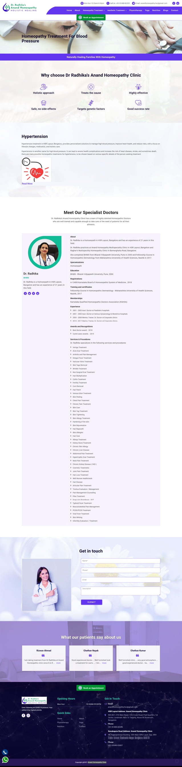 Homeopathy Treatment for Blood Pressure in HSR Layout | PDF