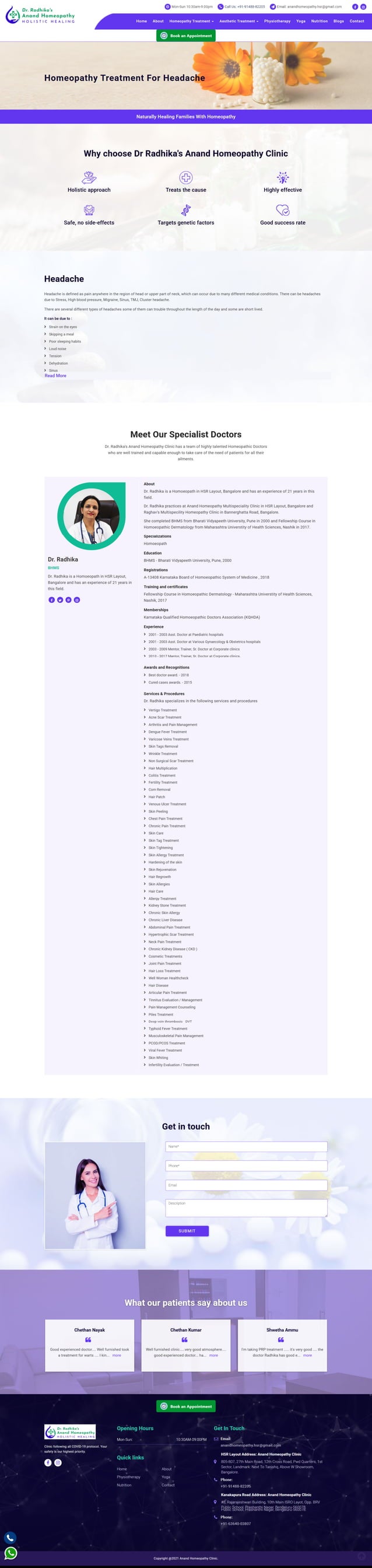 Homeopathy Treatment For Headache in HSR, Bangalore | PDF