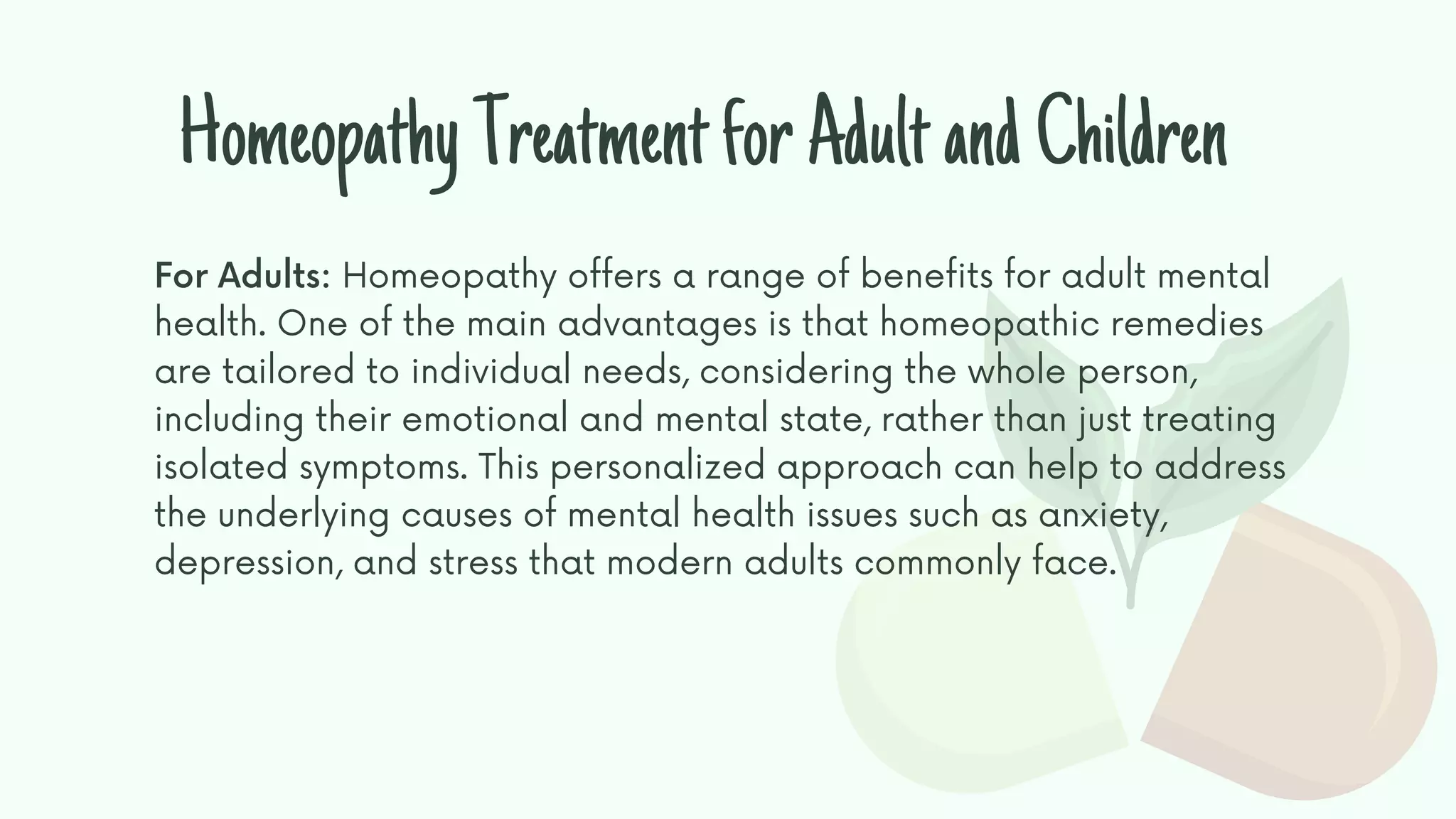 Homeopathy and Mental Health Disorders | Solh Wellness | PDF