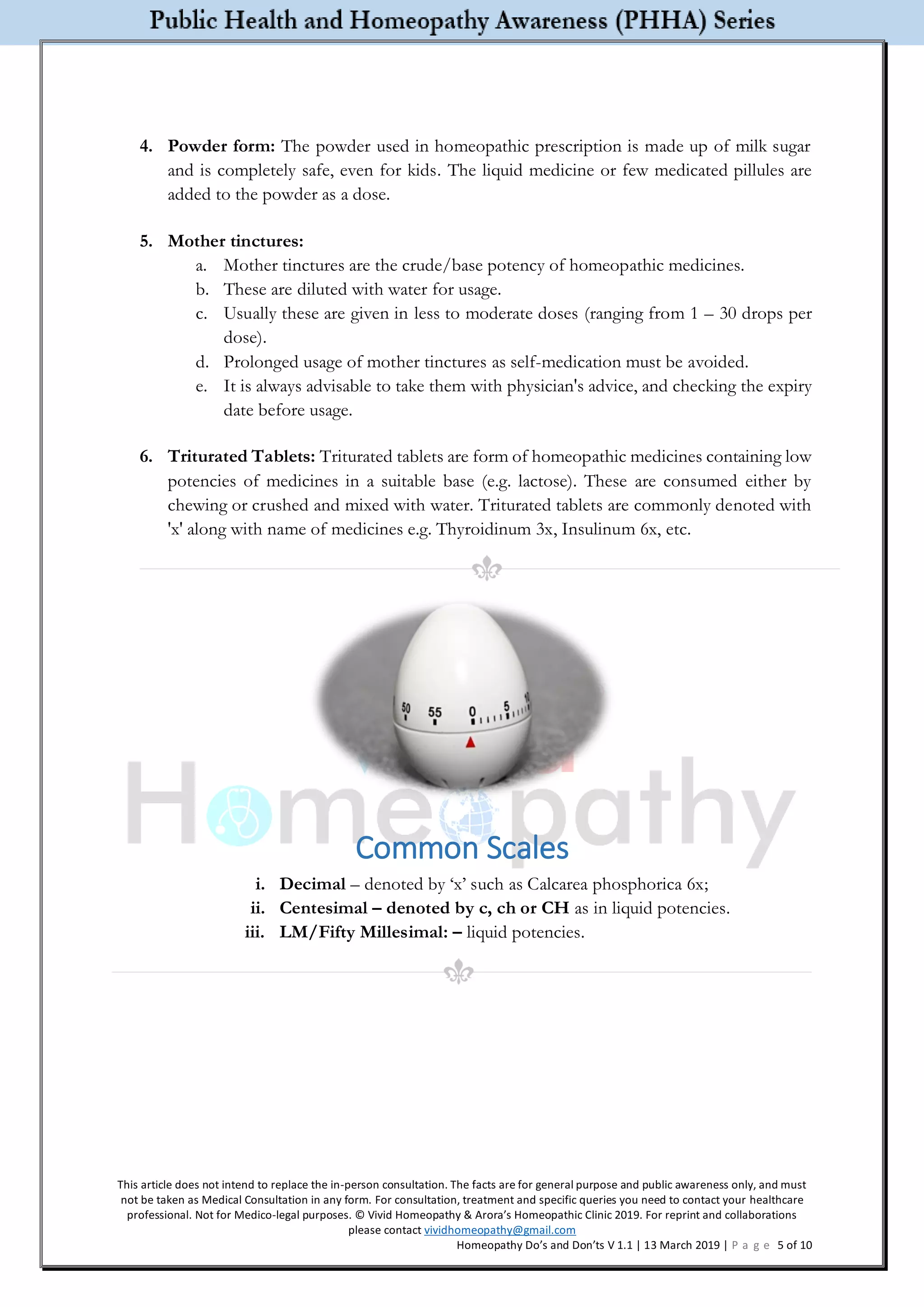 Homeopathy dos and donts | PDF