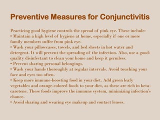 Conjunctivitis- Prevention Tips and Treatments | PPT