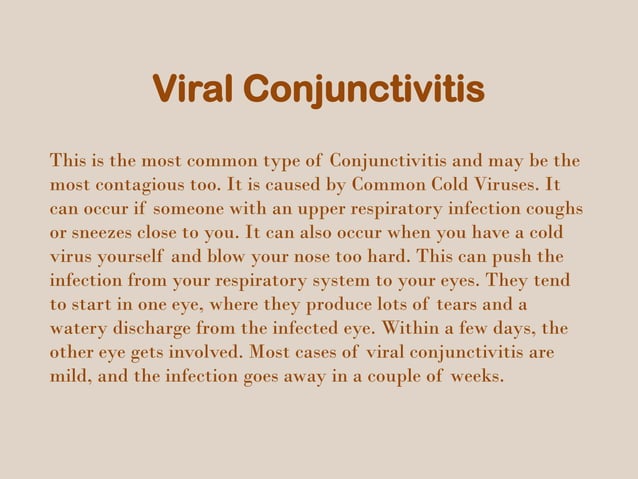 Conjunctivitis- Prevention Tips and Treatments | PPT