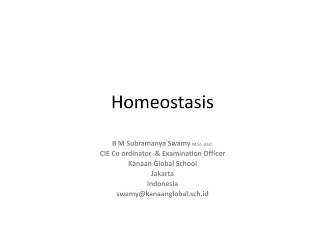 Homeostasis | PPTX