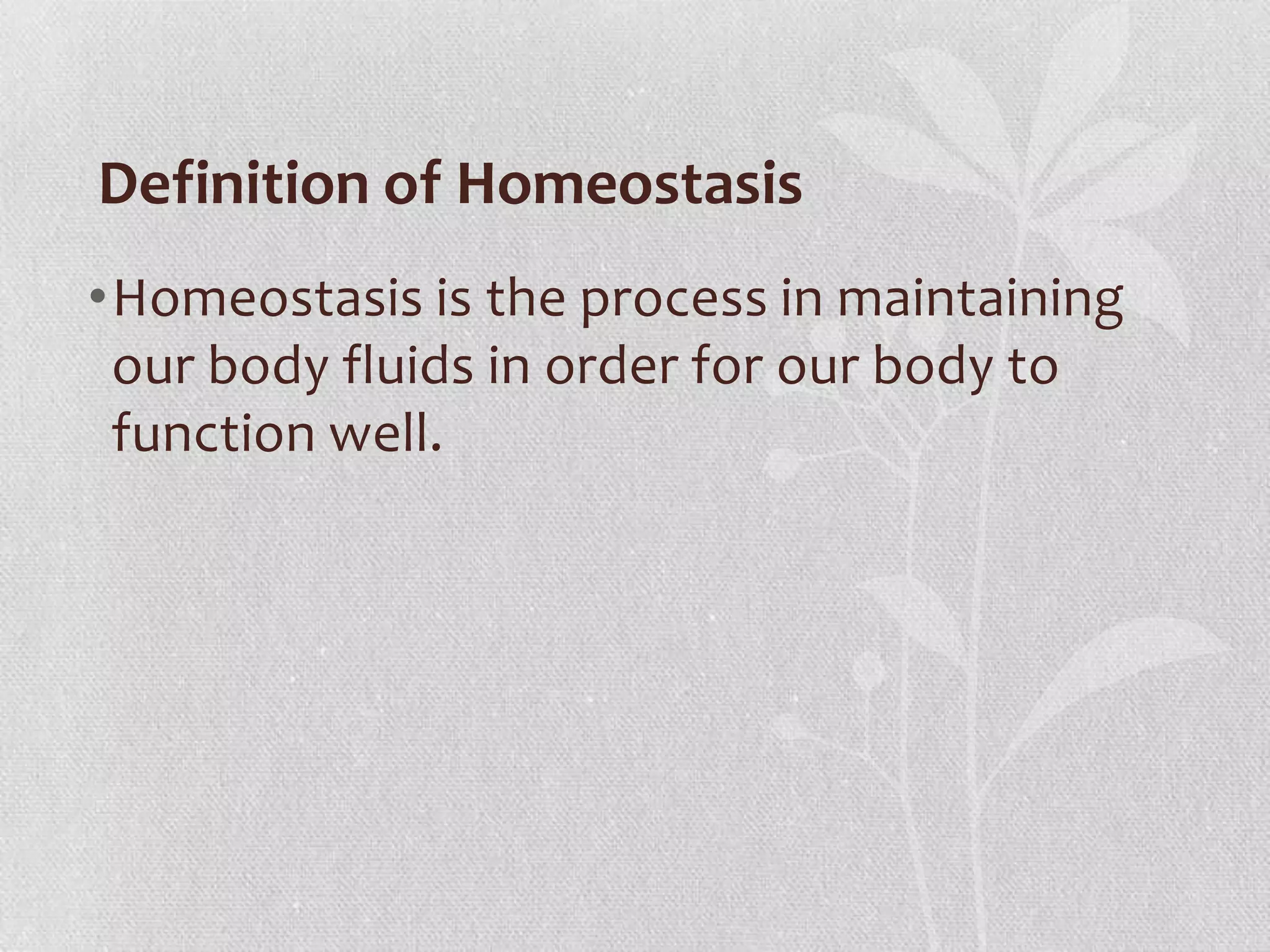 Homeostasis (Biology Project) | PPTX