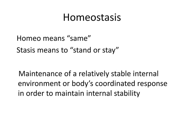 Physiology and Homeostasis | PPTX