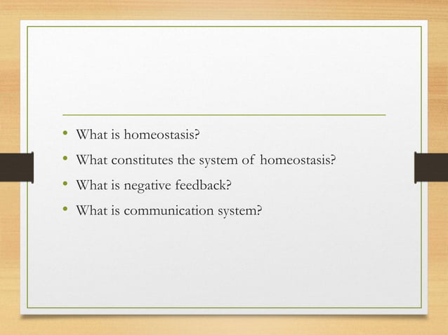 Homeostasis | PPT