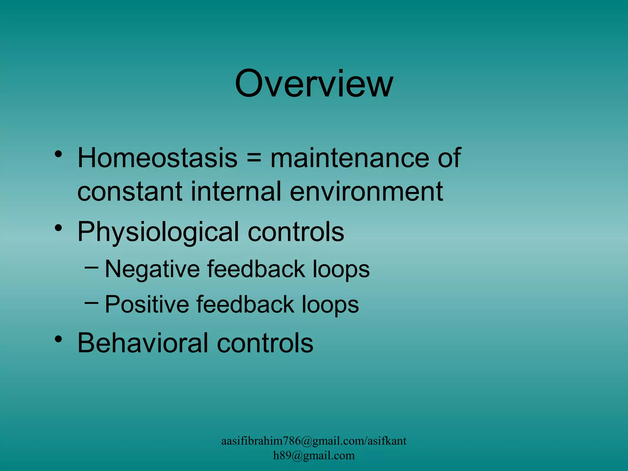 Homeostasis | PPT