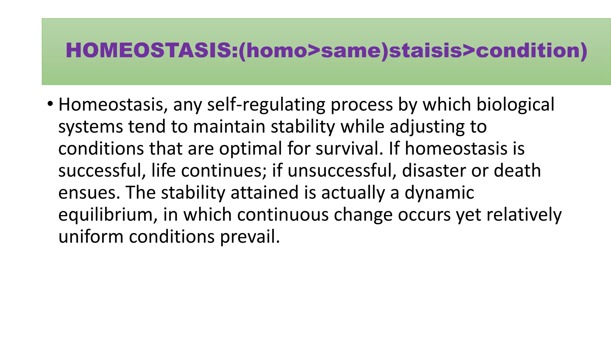 Homeostasis| feedback control system - a brief medical study | PPT