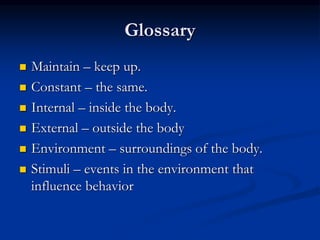 Homeostasis.ppt concept of homeostasis different type of homeostasis | PPT