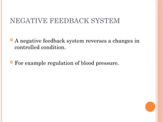 Homeostasis Mechanism B.Pharmacy HAP I Unit I | PPTX