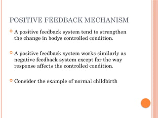 Homeostasis Mechanism B.Pharmacy HAP I Unit I | PPTX