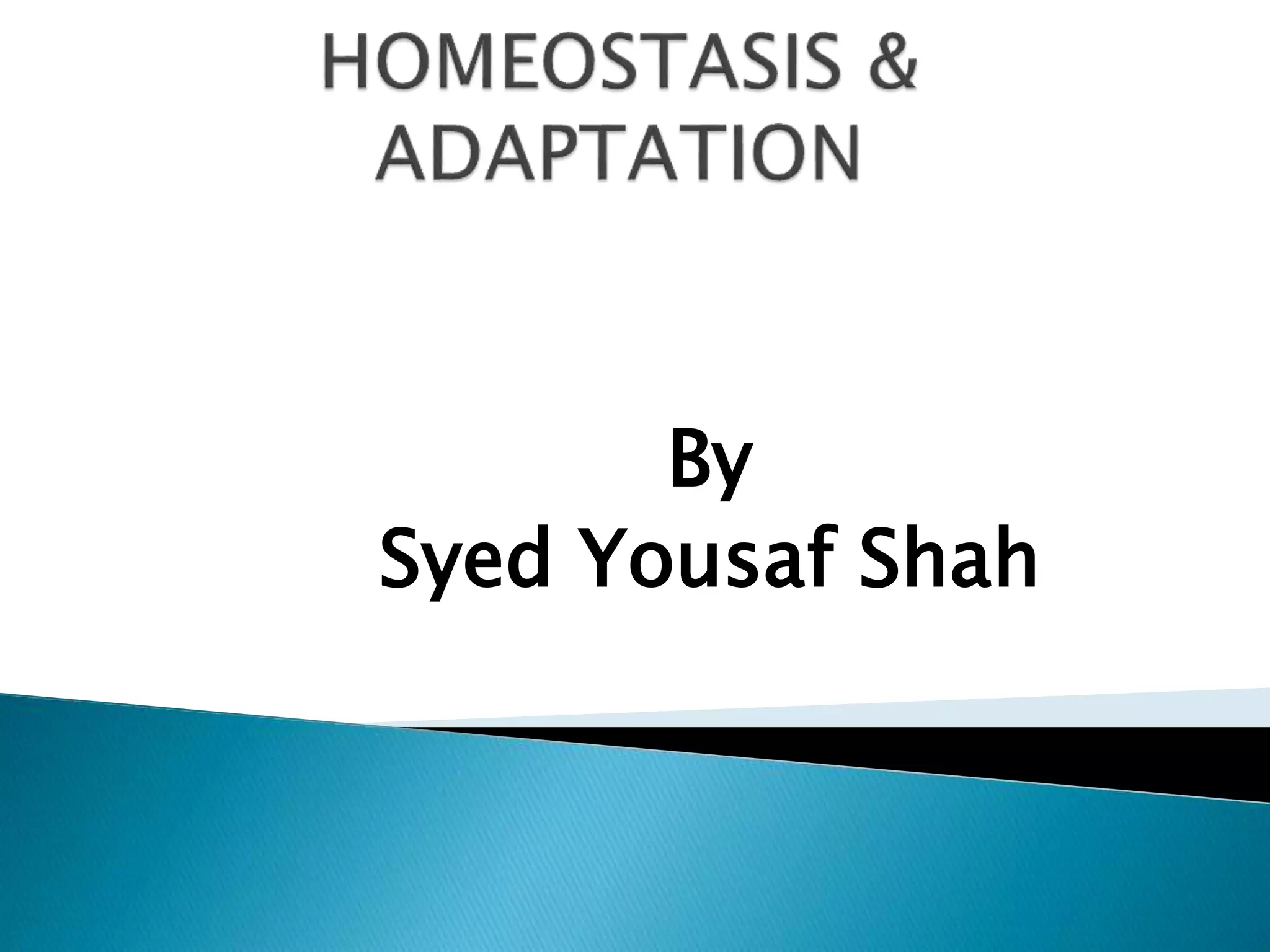 Homeostasis & adaptation | PPTX