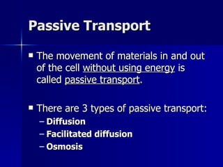 Homeostasis and transport (part 1) | PPT