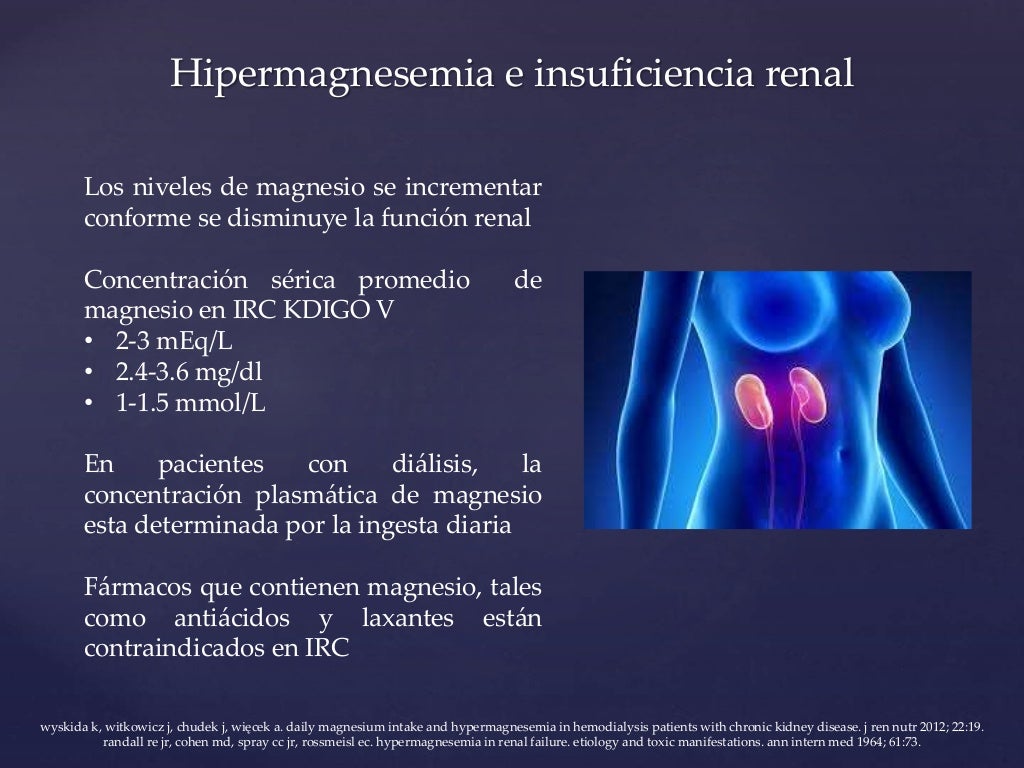 Homeostasis del magnesio e hipermagnesemia