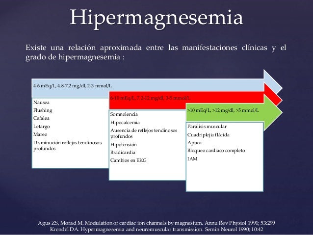 Homeostasis del magnesio e hipermagnesemia