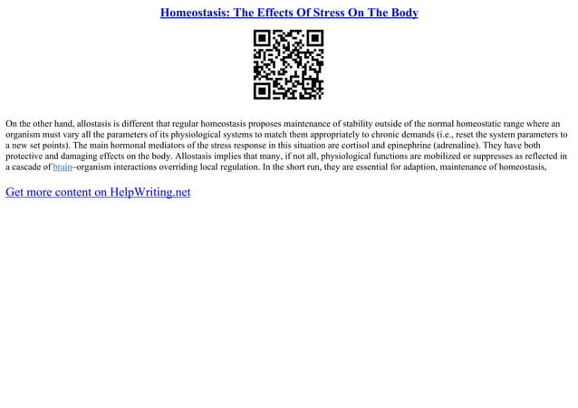 Homeostasis Experiment | PPT