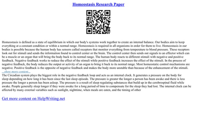 Homeostasis Experiment | PPT