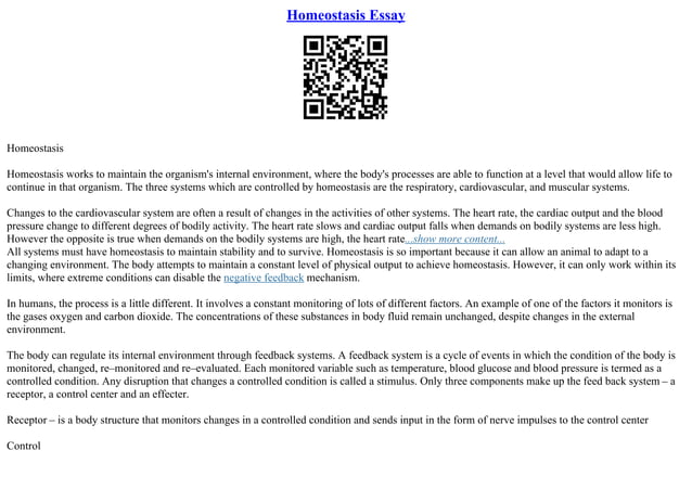 Homeostasis Experiment | PPT