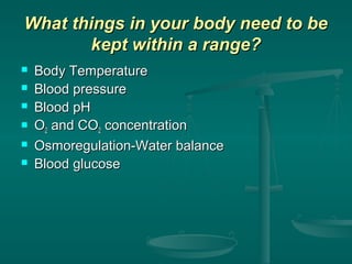 Homeostasis introduction | PPT
