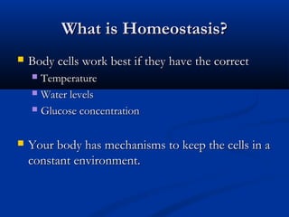 Homeostasis of the body | PPT