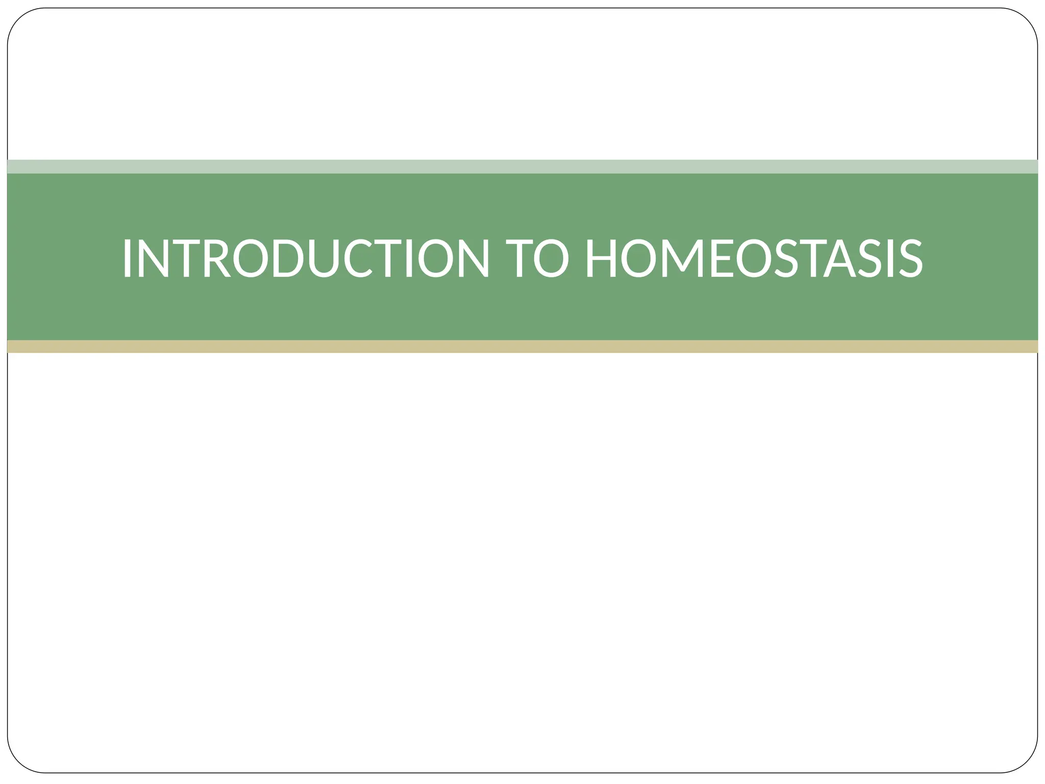 Homeostasis PPT humana anatomy and physiology | PPT
