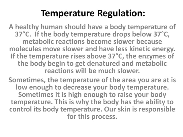 Homeostasis and thermoregulation. | PPTX