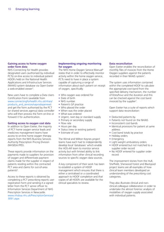 Improving home oxygen services: emerging learning from the national ...