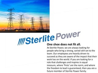Sterlite Power Transmission and Distribution Company in India | PPTX