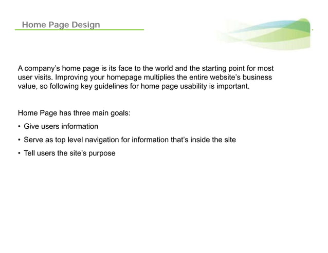 Home Page Design | PPT