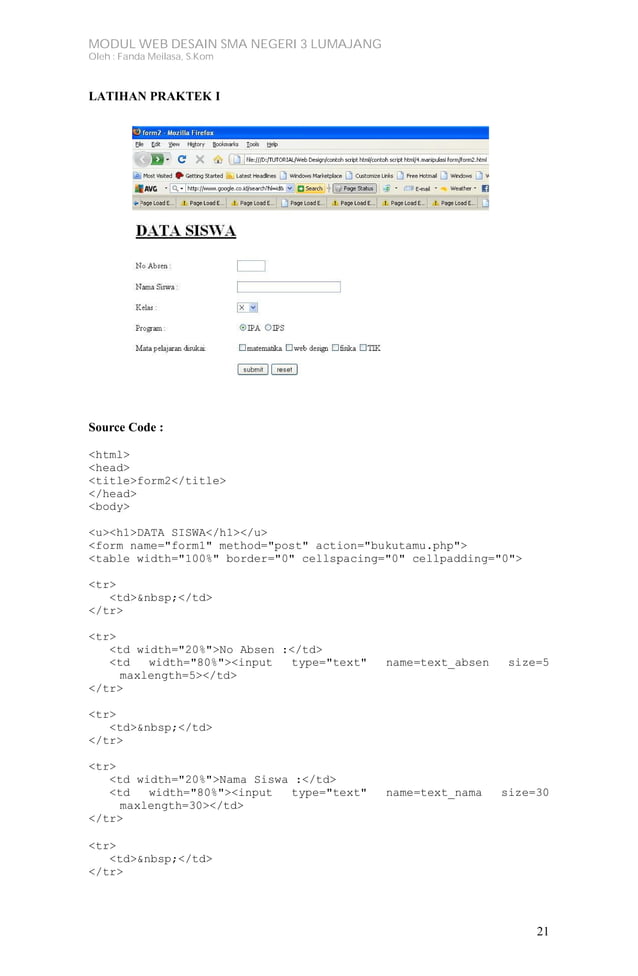Homepage untuk informasi dan komunikasi | PDF