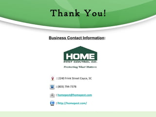 Home Pest Control Company Profile | PPT