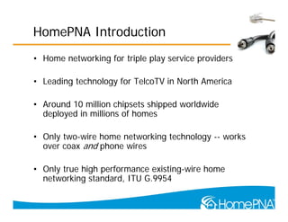 HomePNA Presentation | PPT