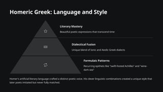 Homer The Legendary Greek Poet of the Illiad and Odyssey | PPTX