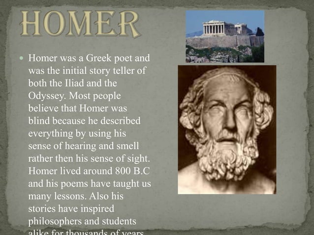 Homer By Ashley Borunda | PPTX | Poetry | Books and Literature